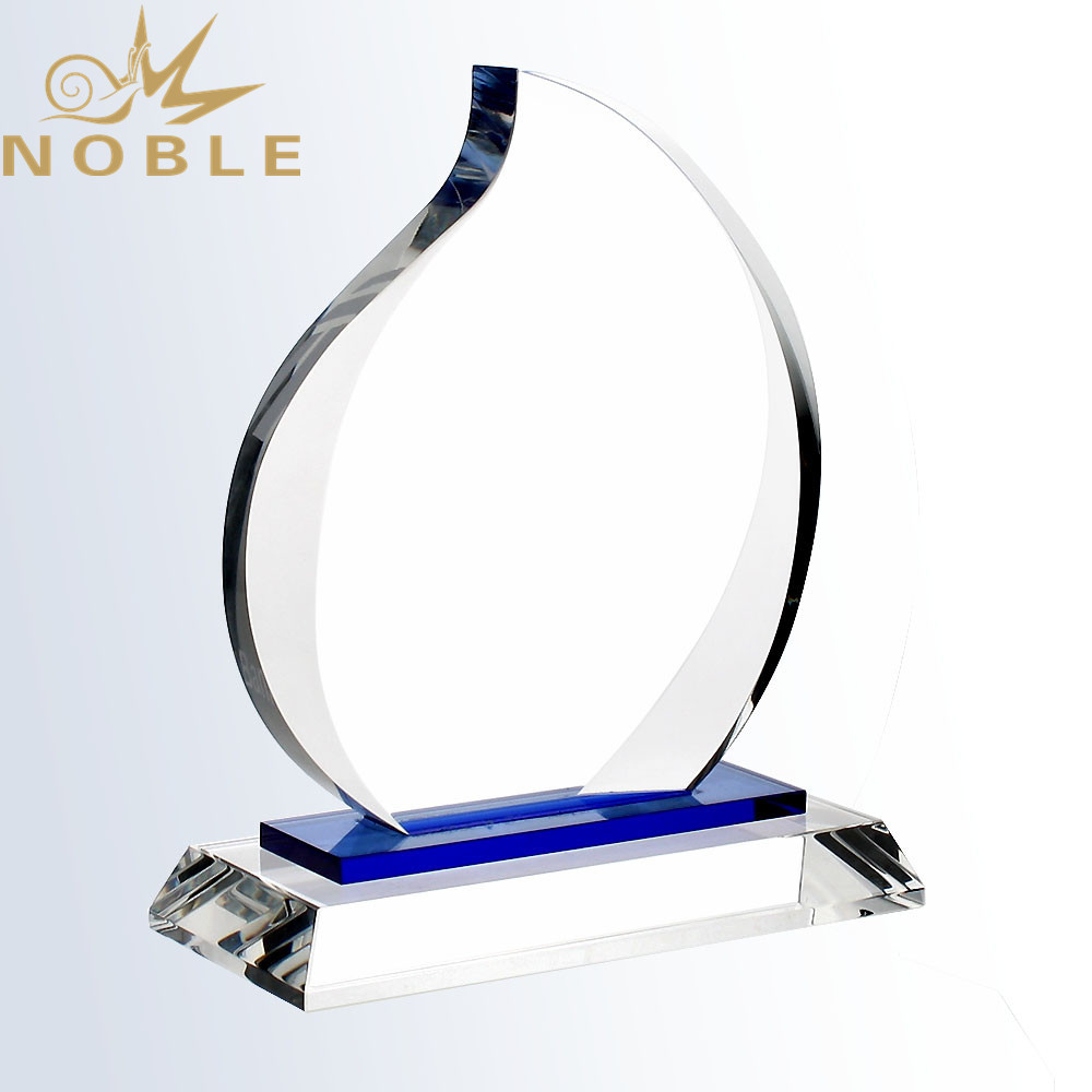 Noble High Quality New Design Blue Eternal Crystal Flame Plaque Trophy ...