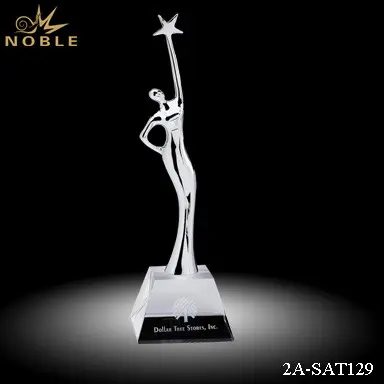 Star Award Unique Crystal Trophies With Base - Buy Star Award, Flame ...