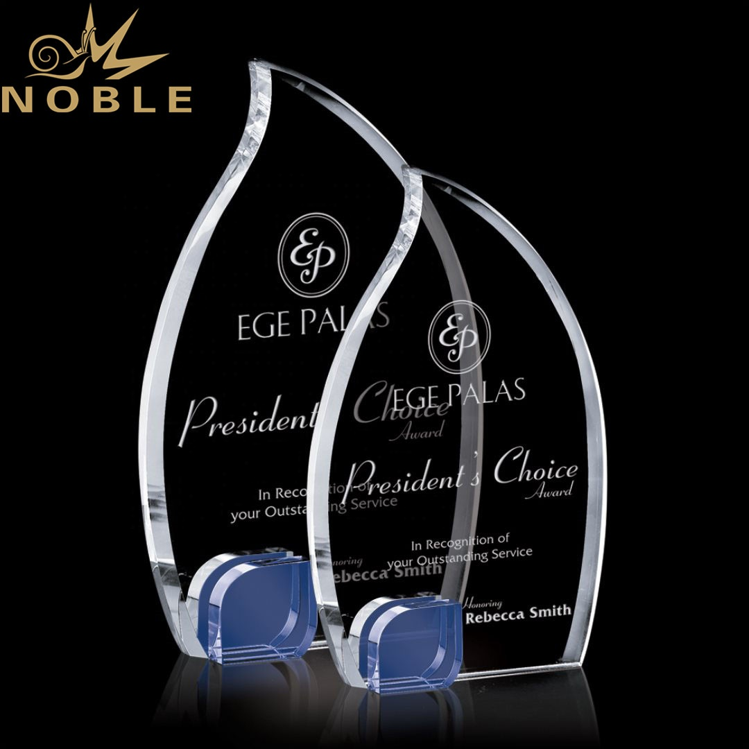 Optical Custom Crystal Flame Award Trophy with A Blue Accent - Buy ...
