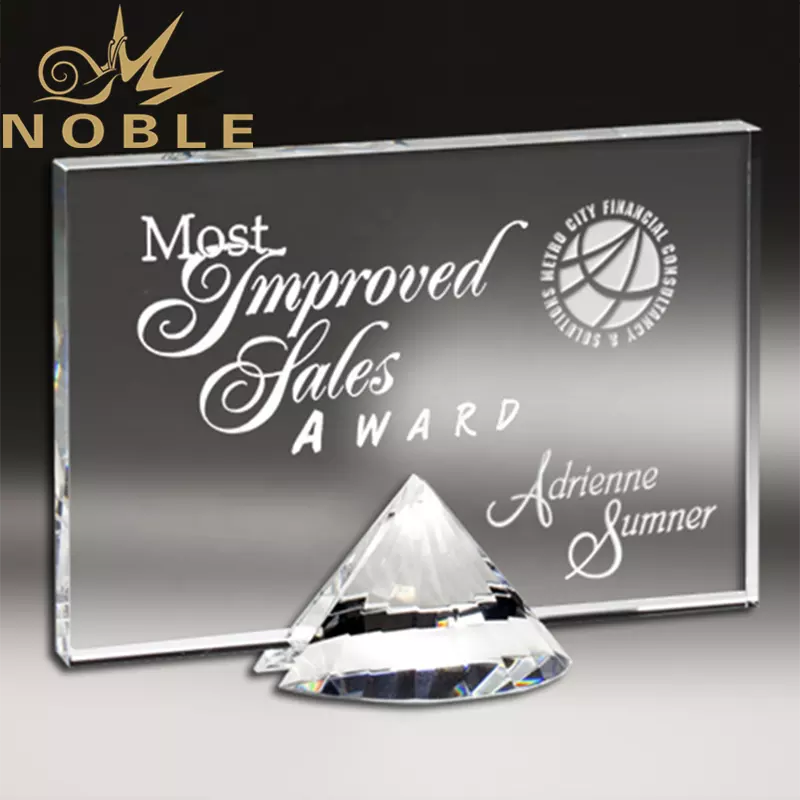 Custom Engraving Exquisite Diamond Plaque Crystal Award Trophy - Buy ...