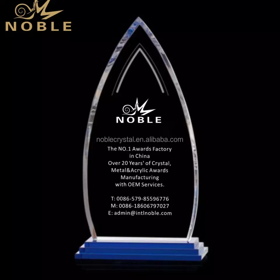 Noble Crystal Plaque Transparent Crystal Trophy - Buy Custom Crystal ...