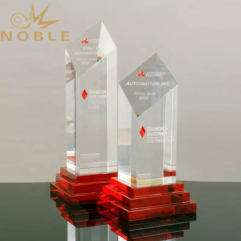 Noble New Design Custom Clear Red Crystal Award - Buy Red Crystal Award ...