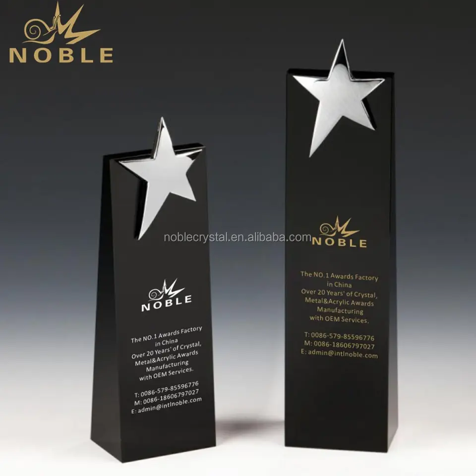Black Tower Award Fashionable Design Metal Star Trophy Award - Buy ...