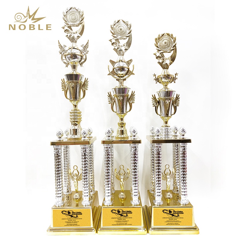 High Quality New Design Tall Column Four Posts Sports Awards Trophy ...