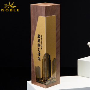 Custom Columnar Carved Wooden Trophy Award - Buy Wooden Trophy Award ...