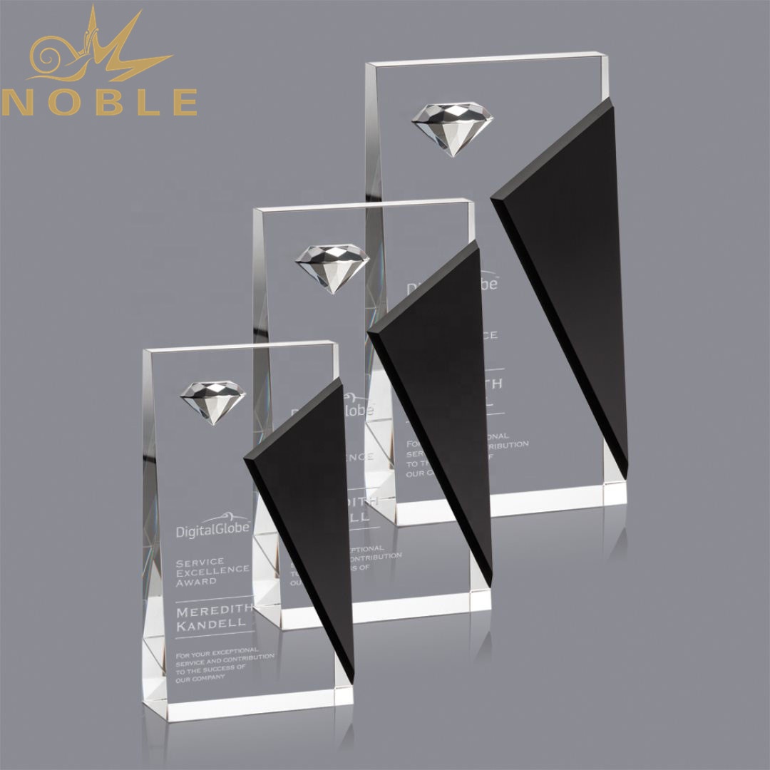 High Quality Crystal Wedge Trophy with Diamond - Buy Crystal Wedge ...