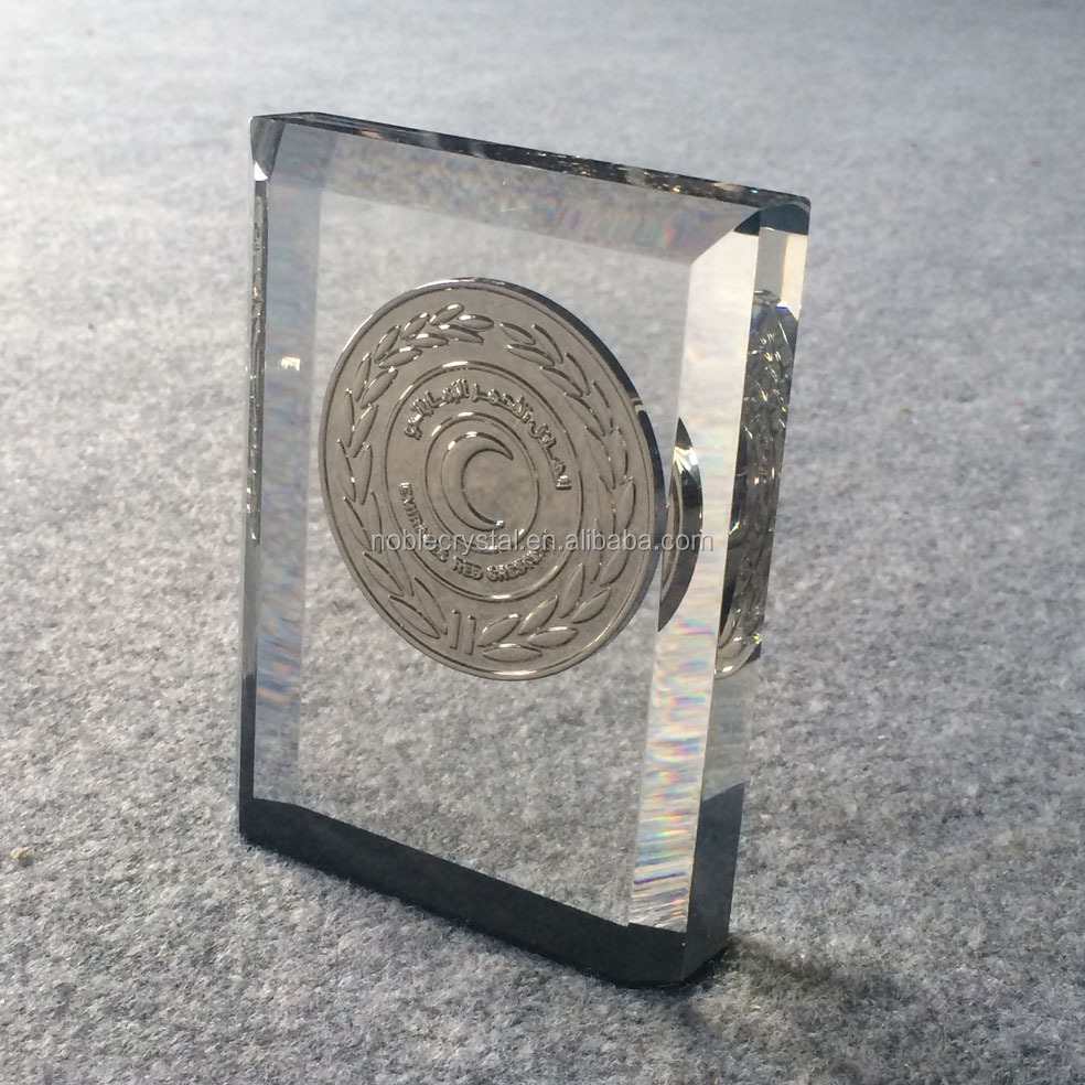 Creative gifts Clear Acrylic Souvenir Coin Paperweight Lucite Embedding ...