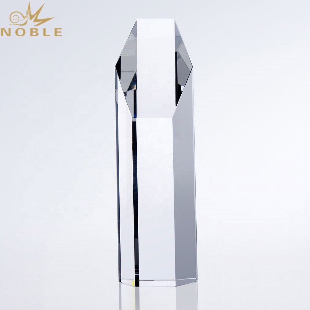 Free Engraving Custom Optical Crystal Block Hexagon Tower Trophy - Buy Hexagon Tower Trophy ...
