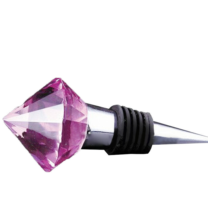 Luxury Decorative Pink Diamond Crystal Wine Bottle Stopper - Buy ...