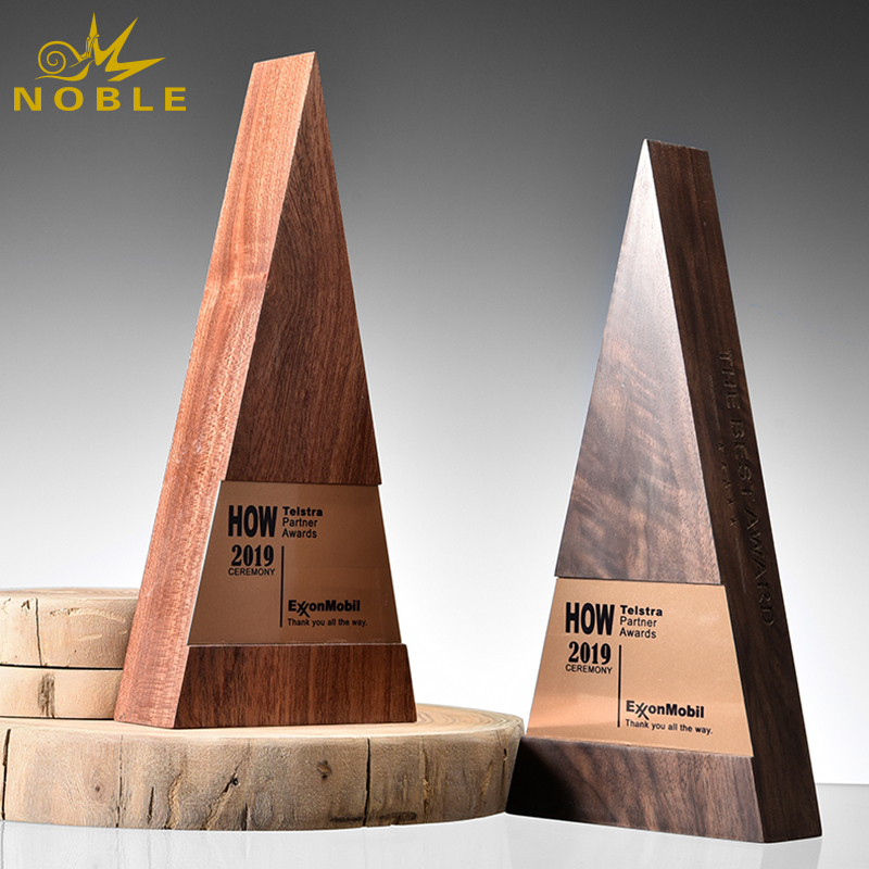 Noble New Design Custom Engraving Wooden Pyramid Plaque Trophy - Buy ...